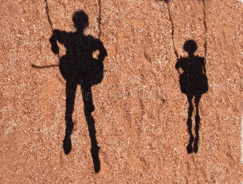 Kids shadows stock photo. Image of green, kids, backyard - 5677622