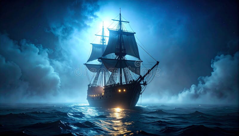 Shadows on the Tide stock illustration. Illustration of sails - 388046231