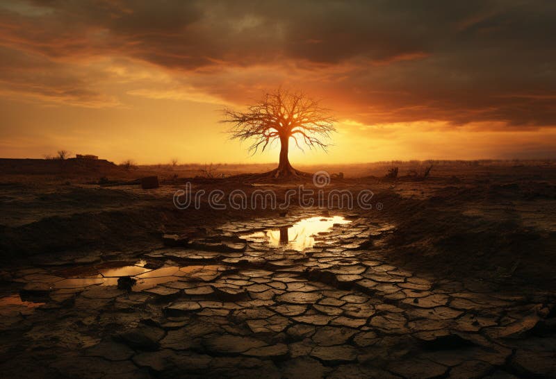 Shadows of Trees Intersecting with the Sky on a Beautiful Sunset ...