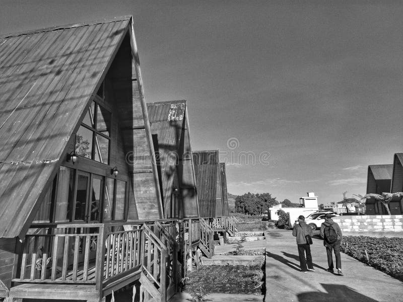 Shadows of Two Men Walking in Area of Houses Editorial Stock Photo ...