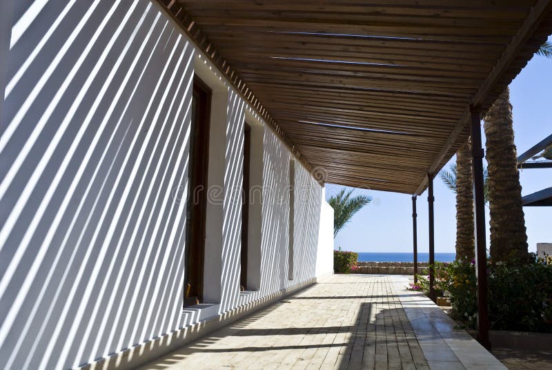 Shadows on walkway wall stock photo. Image of outdoors - 7909500