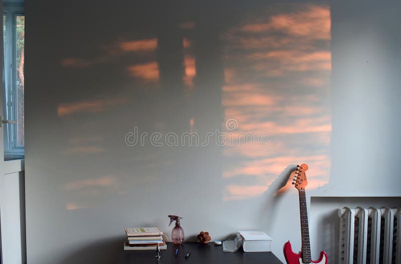 Shadows on the Wall Creating a Picture Stock Image - Image of template ...