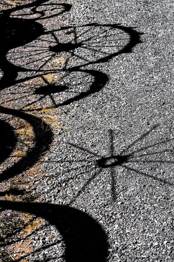 Shadows of Wheels stock image. Image of wheel, closeup - 193065979
