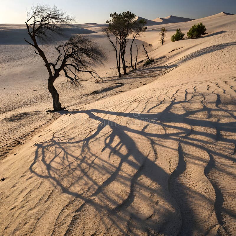 Shadows of Wind-blown Sand Create Intricate Patterns on the Ground ...