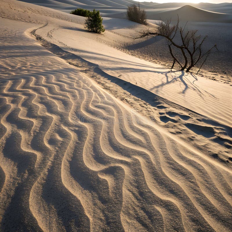 Shadows of Wind-blown Sand Create Intricate Patterns on the Ground ...