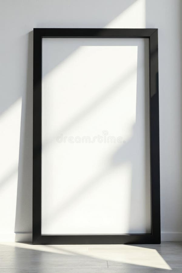 Shadowy Black Frame Against Pristine White, Interior Setting ...