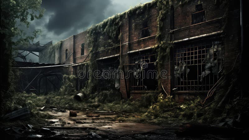 Shadowy Dark Architecture Background Stock Image - Image of ominous ...