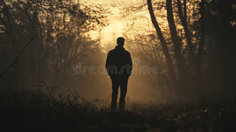 Shadowy Figure Emerging from Total Darkness Stock Image - Image of ...