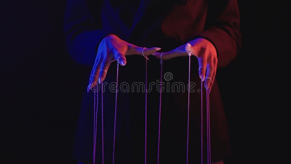 Mysterious Figure Controlling Strings in Dark Shadows Stock Image ...