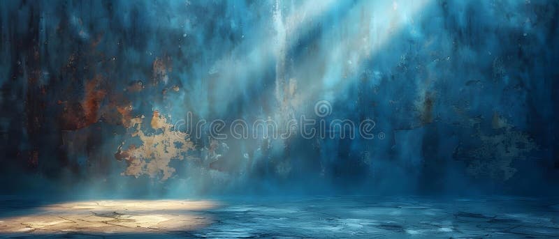 Shadowy Floodlight Casting Chalky Mysterious Shadows on Navy ...