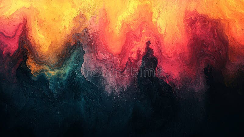 Shadowy Forms Dissolve Reveal Bright Colors Representing Struggle and ...