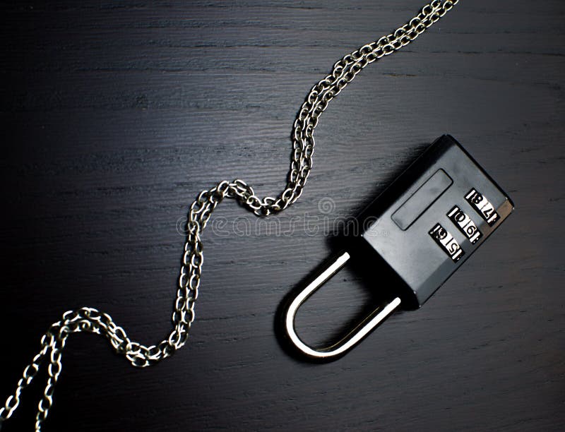 Black lock combination stock photo. Image of open, protect - 58529514