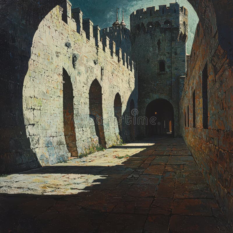 Shadowy Medieval Castle Interior Stock Photos - Free & Royalty-Free ...