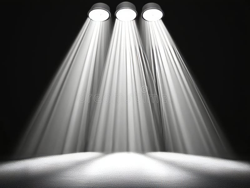 A Shadowy Room Illuminated by a Spotlight from Above Stock Image ...