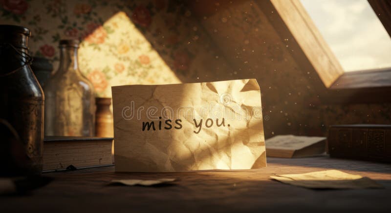 Shadowy Room with Lonely Note Stock Illustration - Illustration of ...