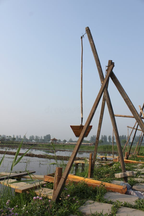 Shaduf imagem de stock. Imagem de antigo, épocas, agricultura - 25402953