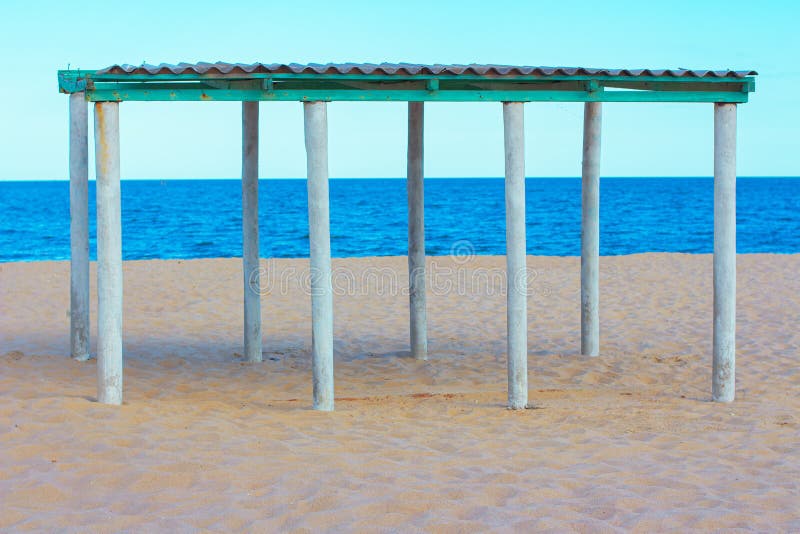 Shady spot on the beach stock photo. Image of coastal - 178827744