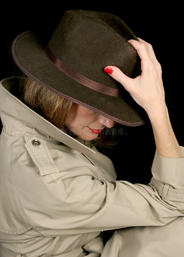 Shady Lady stock image. Image of people, lady, fedora, fingernails - 422779