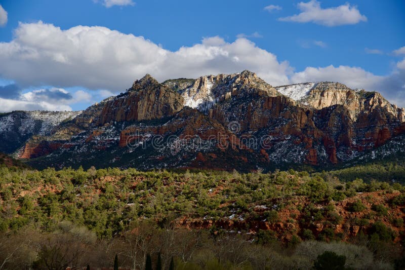 Shady Snowy Mountain Side stock photo. Image of landscape - 271144642