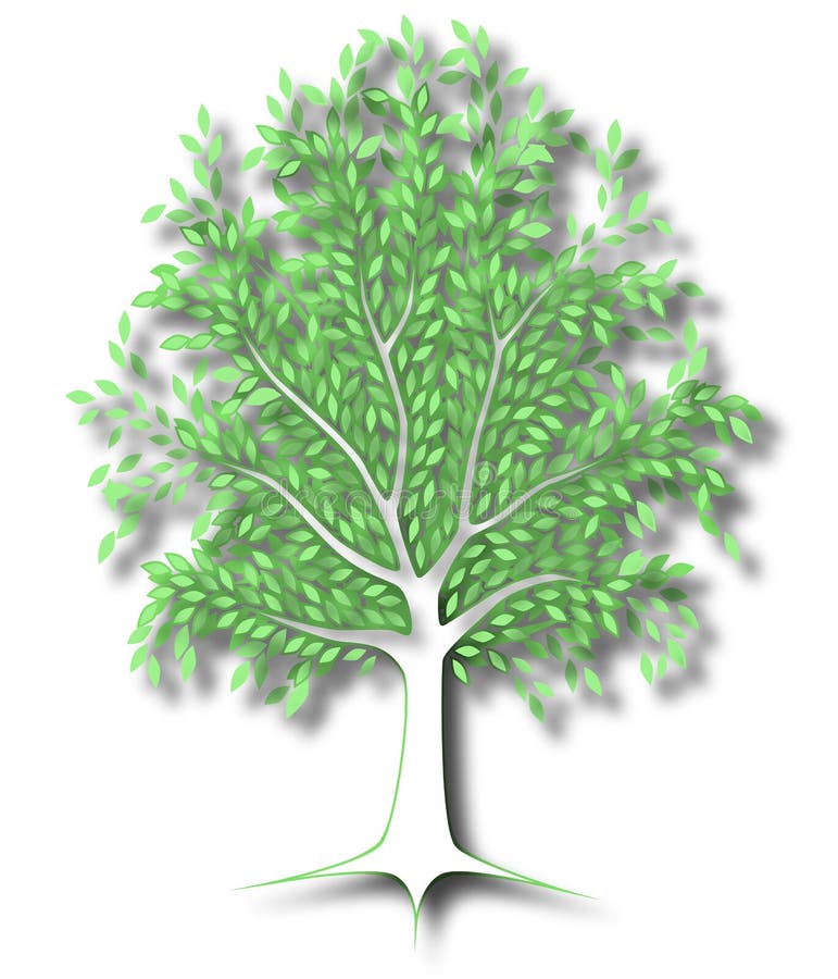 Shady tree stock illustration. Illustration of leaves - 14299135