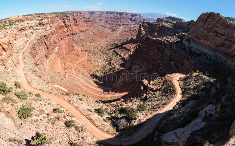 Shafer Canyon in Canyonlands National Park Stock Image - Image of ...