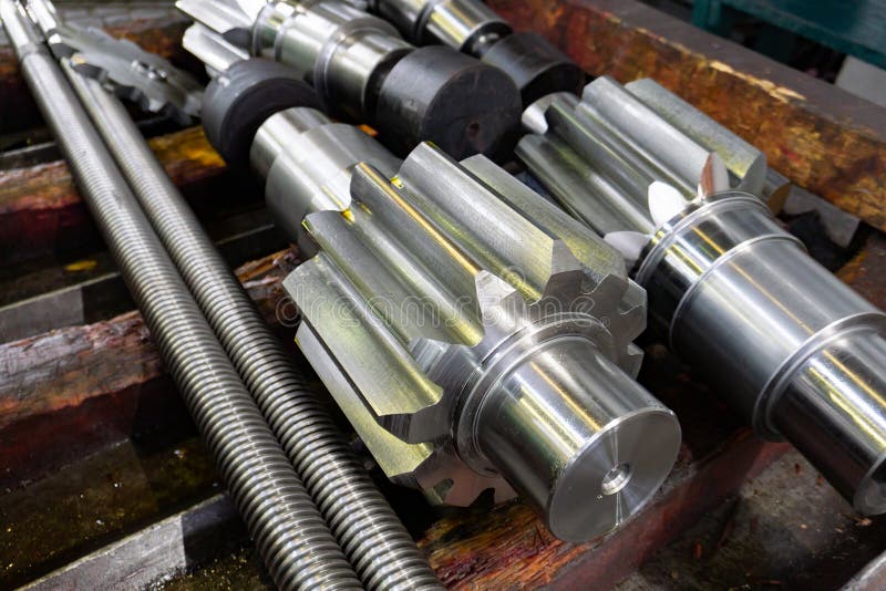 Shaft Gear after Manufacturing on Gear Cutting Machine Stock Image ...
