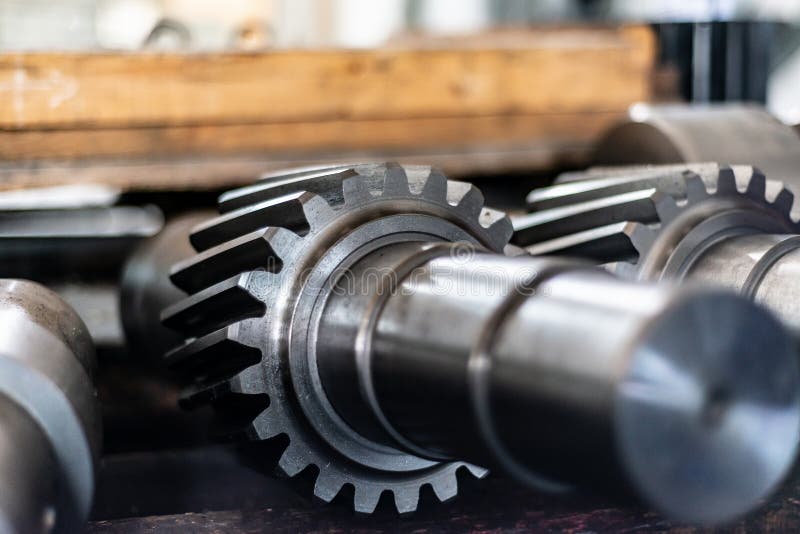 Shaft Gear at the Assembly Site, Tooth Cutting, Gear Cutting Production ...