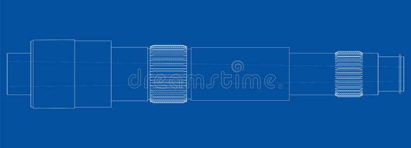 Shaft with Gear Wheel. Vector Stock Vector - Illustration of silhouette ...