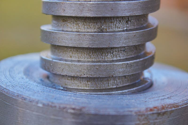 Shaft Thread, Close-up of the Threaded Connection of the Shaft of the ...