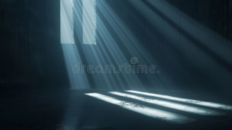 Shafts of Light Streaming through Gaps in Curtains Stock Photo - Image ...