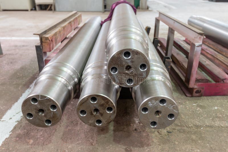 Shafts after Turning on a Wooden Rack Stock Image - Image of power ...