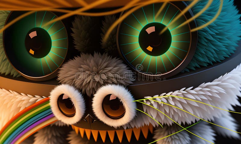 Shaggy Hairy Woolen Cute Spider, Created with the Help of Artificial ...