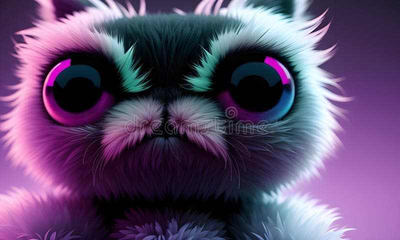 Shaggy Hairy Woolen Cute Spider, Created with the Help of Artificial ...