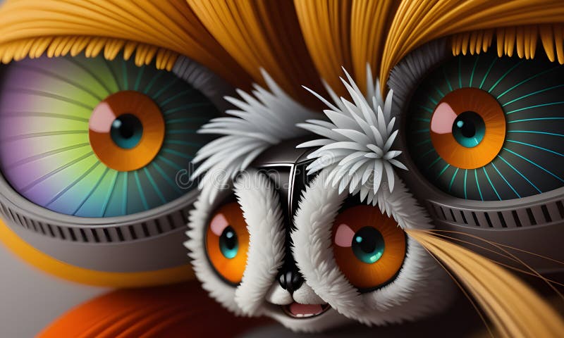 Shaggy Hairy Woolen Cute Spider, Created with the Help of Artificial ...