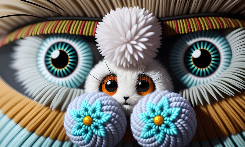 Shaggy Hairy Woolen Cute Spider, Created with the Help of Artificial ...