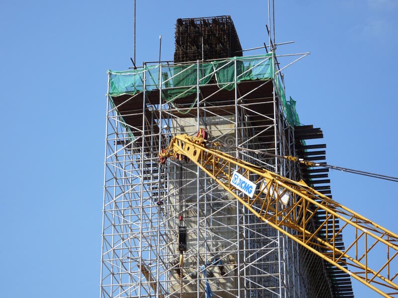 Temporary Staircase and Falsework are Used As a Temporary Support ...