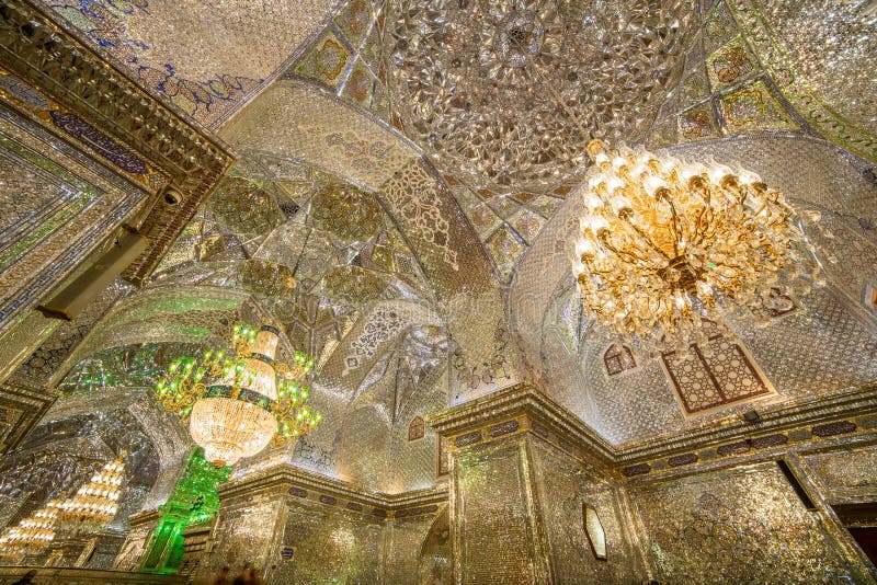 Shah-e-Cheragh Shrine (Mirror Mosque) in Shiraz, Iran Stock Photo ...