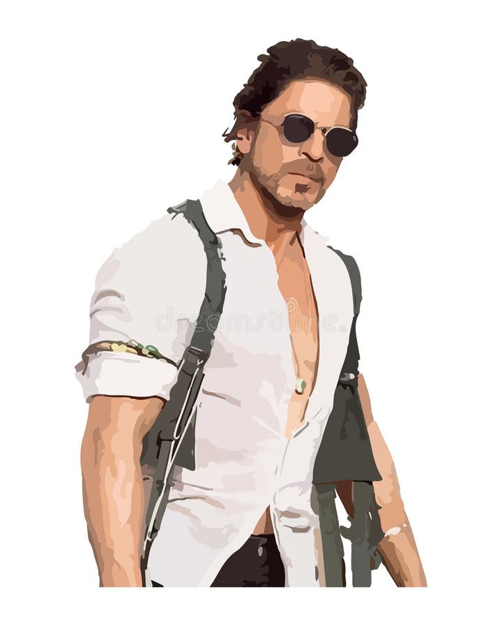 Shah Rukh Khan Indian Actor Vector Illustration Editorial Stock Photo ...