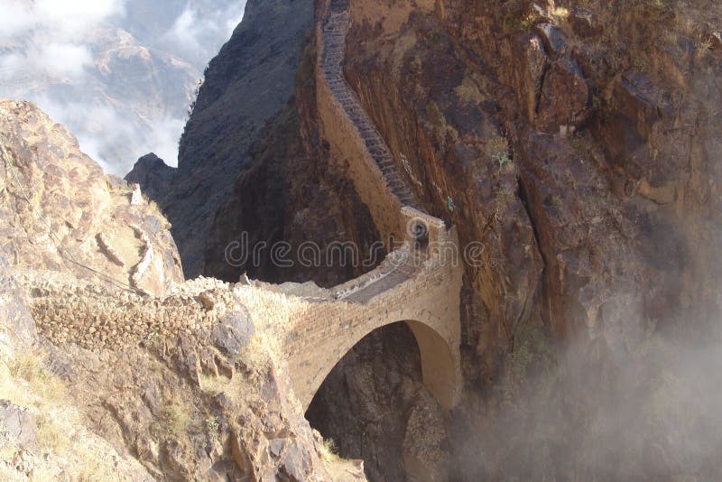 Shahara Bridge stock image. Image of steps, yemen, arabia - 1749963