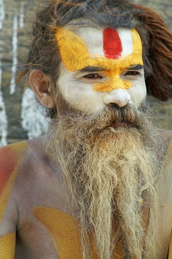 Shaiva Sadhu Seeking Alms in Front of a Temple Editorial Stock Image ...