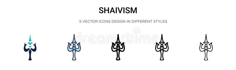 Shaivism Icon in Filled, Thin Line, Outline and Stroke Style. Vector ...
