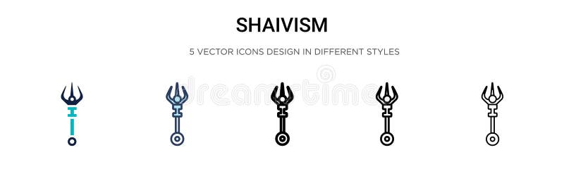 Shaivism Icon in Filled, Thin Line, Outline and Stroke Style. Vector ...