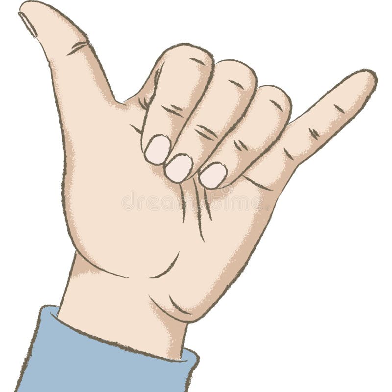 Shaka Hand Gesture stock vector. Illustration of silhouette - 272172707