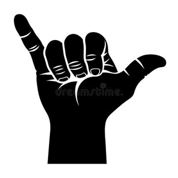 Shaka Sign Silhouette Stock Illustrations – 298 Shaka Sign Silhouette ...