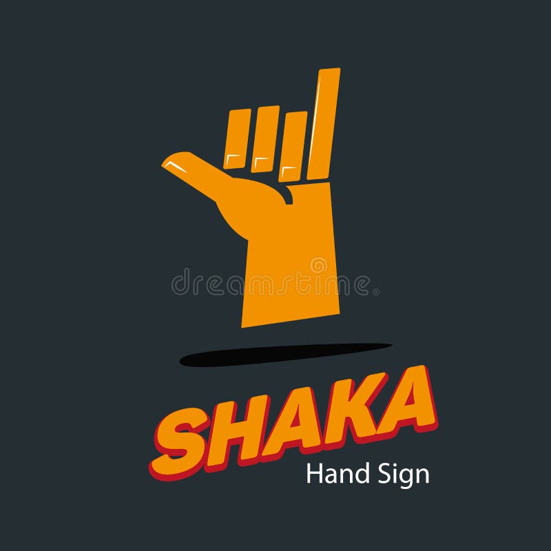 Shaka Hand Sign stock vector. Illustration of smooth, hand - 4567456