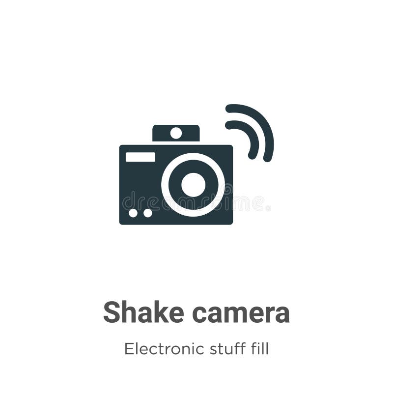 Shake Camera Vector Icon on White Background. Flat Vector Shake Camera ...