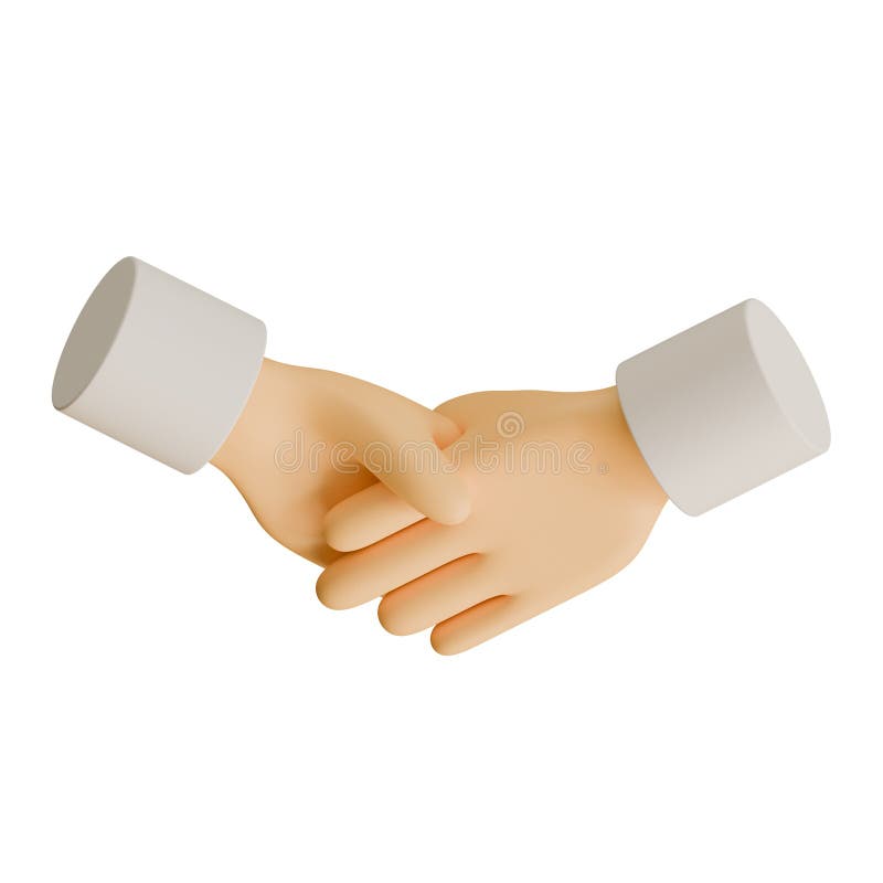 Shake Hand 3D Render Design Element Top View Stock Illustration ...