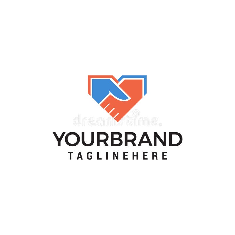 Shake Hand Logo Design Concept Template Stock Vector - Illustration of ...