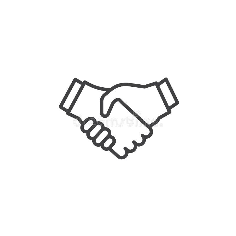 Shake Hands Icon Vector Set on White Background Stock Vector ...