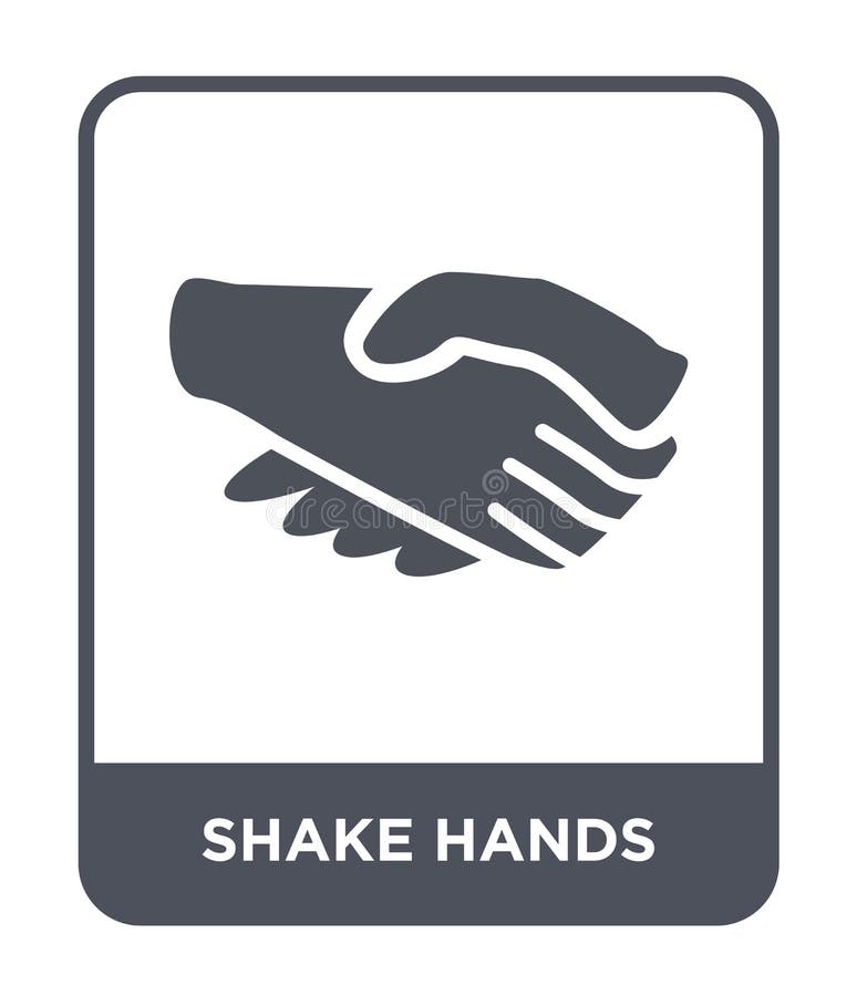 Men Shaking Hands Icon in Trendy Design Style. Men Shaking Hands Icon ...